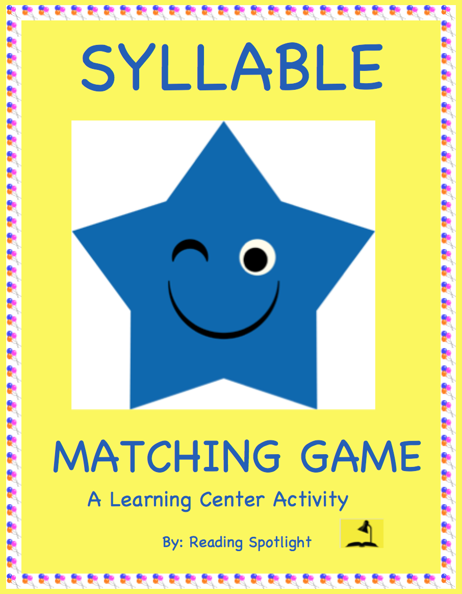 Syllable Matching Game - Reading Spotlight