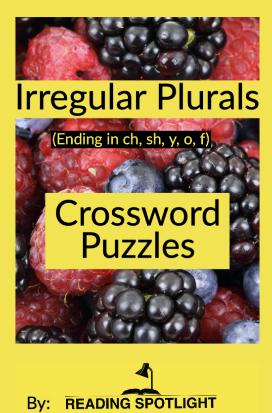 Irregular Plurals Crossword Puzzle Bundle