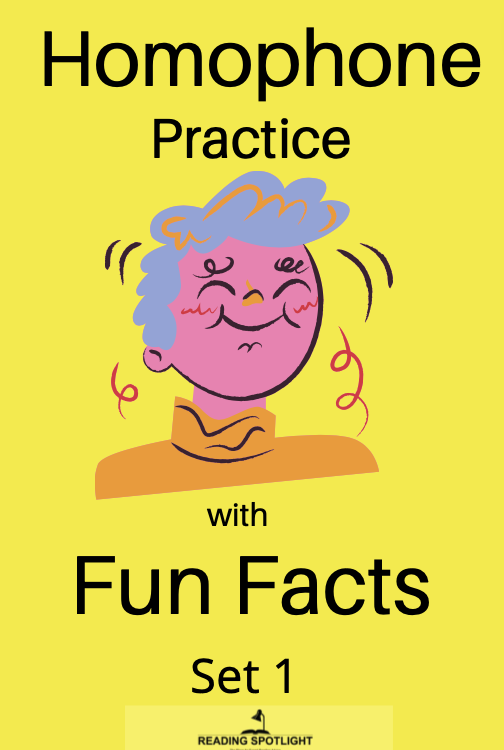 Homophone Practice With Fun Facts Set 1