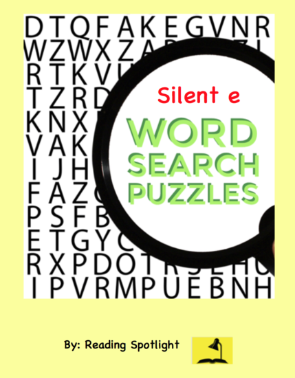 Word Search Puzzles: Silent e